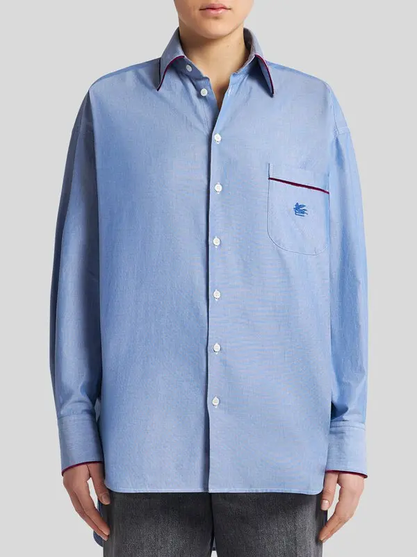 Etro Pegaso Embroidered Oxford Shirt