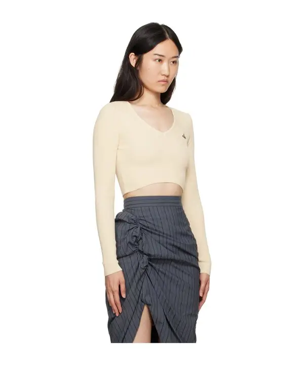 VIVIENNE WESTWOOD Bea Cropped V-neck Jumper