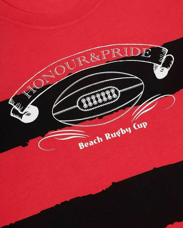 EA7 Logo Striped T-shirt