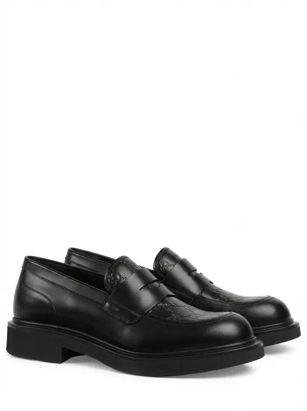 Gucci Gg Detailed Loafers - Black
