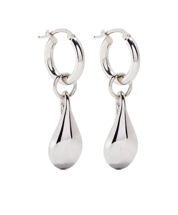Marni Teardrop Hoop Earrings - Silver