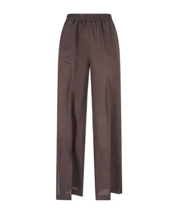 Aspesi Elasticated Waistband Straight Leg Trousers - Brown