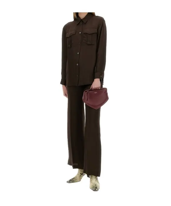 Aspesi Elasticated Waistband Straight Leg Trousers - Brown