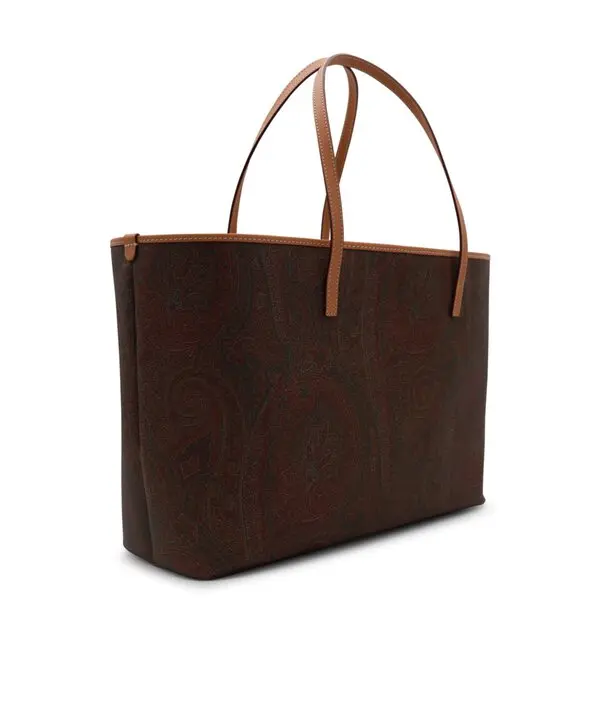 Etro Paisley Printed Large Tote Bag - Black