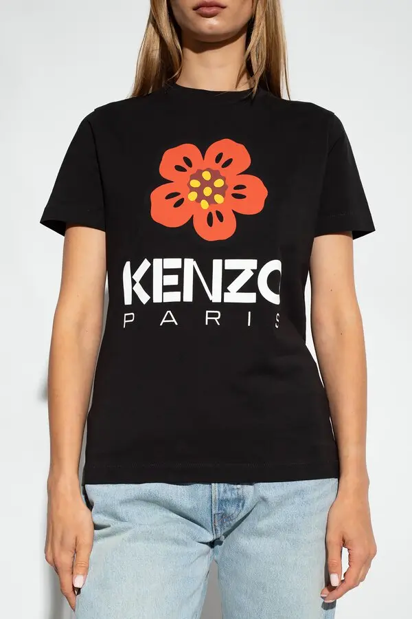 Kenzo Logo Printed Crewneck T-shirt