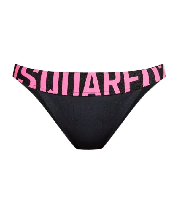 Dsquared2 Elastic Waist Bikini Bottoms - Black