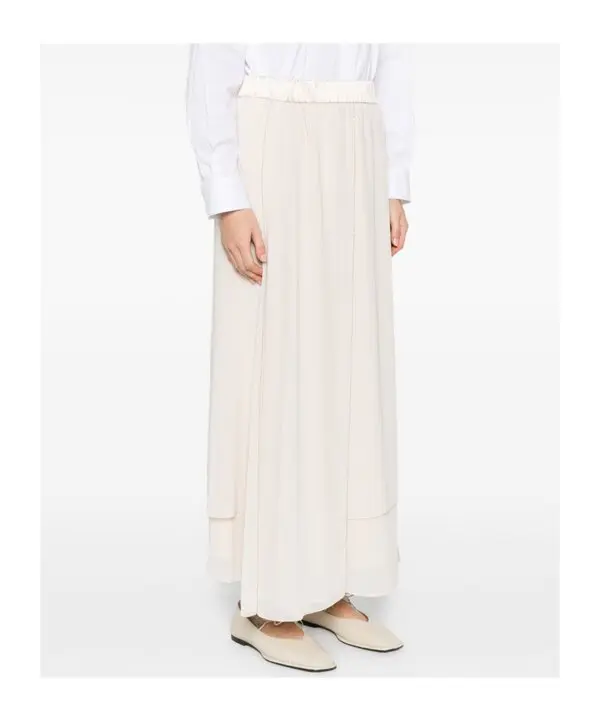 Peserico Elasticated-waistband Maxi Skirt