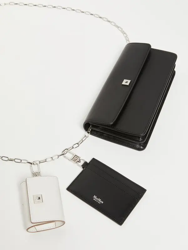 Max Mara Leather Phone Pouch - Black