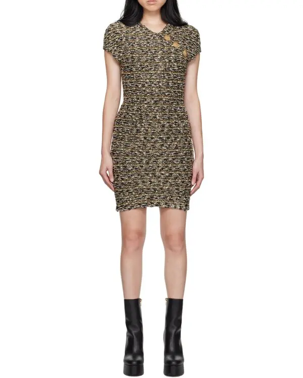 Balmain Lurex Tweed Mini Dress
