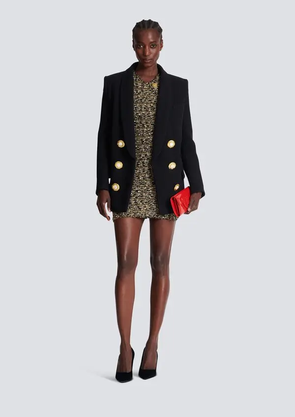 Balmain Lurex Tweed Mini Dress