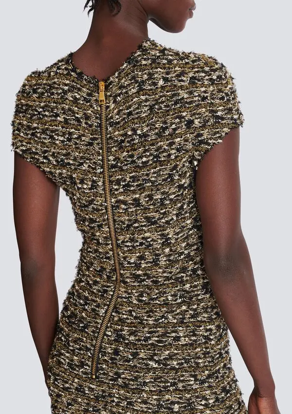 Balmain Lurex Tweed Mini Dress