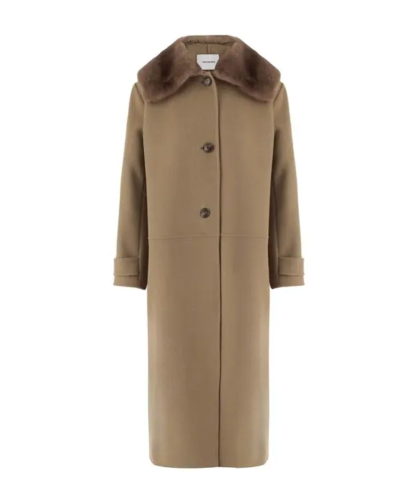 YVES SALOMON Mink Collar Long Coat