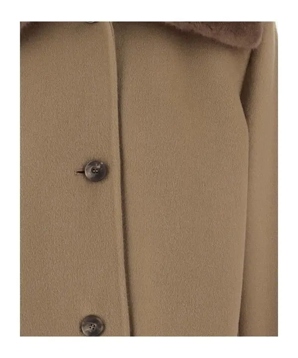 YVES SALOMON Mink Collar Long Coat