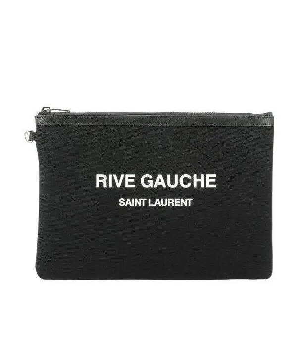 Saint Laurent Rive Gauche Clutch Bag - Black