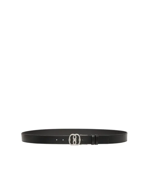 Bally Perforated Leather Belt - Black