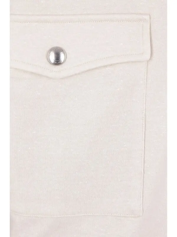 Eleventy Zipped Cardigan With Flap Pockets - White