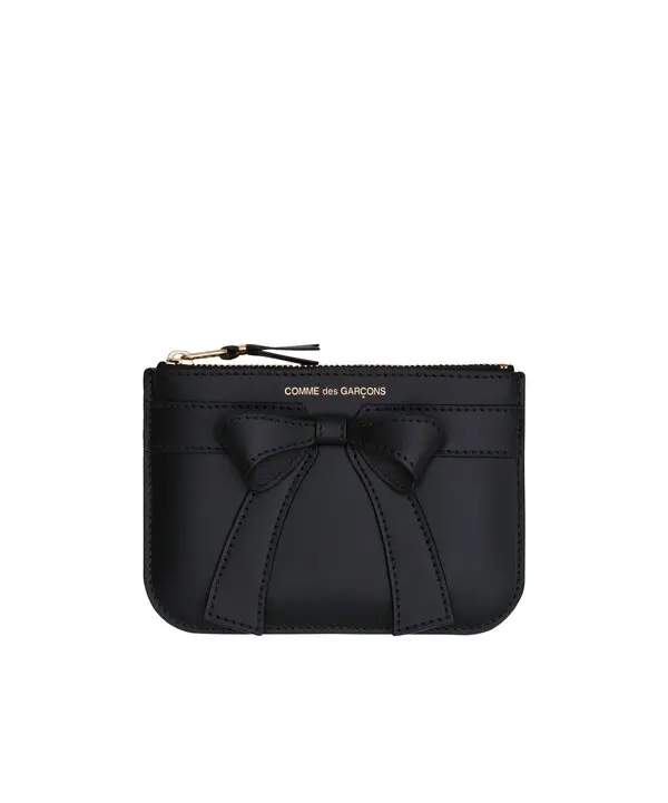 Comme Des Garçons Comme Des Garons Wallet Big Bow Zipped Purse - Black