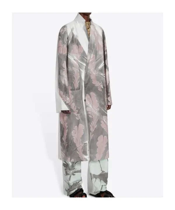 Dries Van Noten Printed Double-breasted Coat