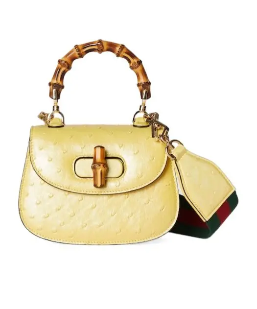 Gucci Bamboo 1947 Series Shoulder Bag - Light Yellow