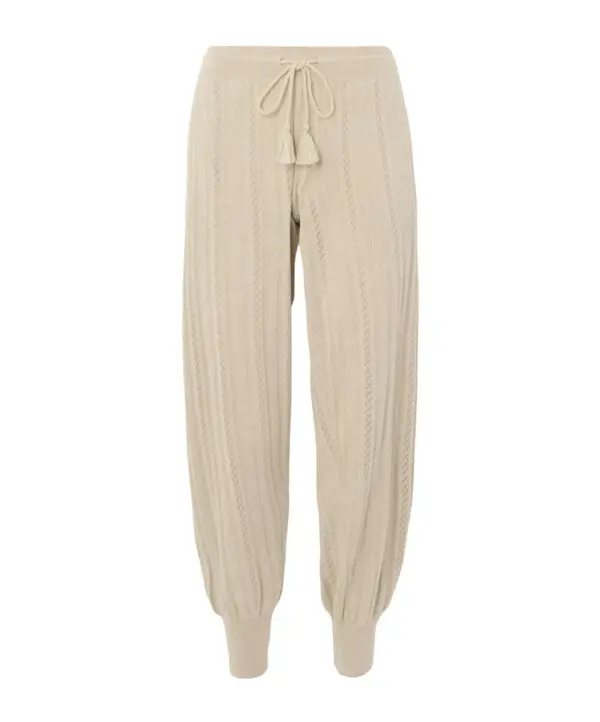 Valentino Garavani Knitted Drawstring Tassel Trousers