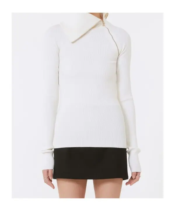 Sportmax Pinna Zip-detailed Jumper