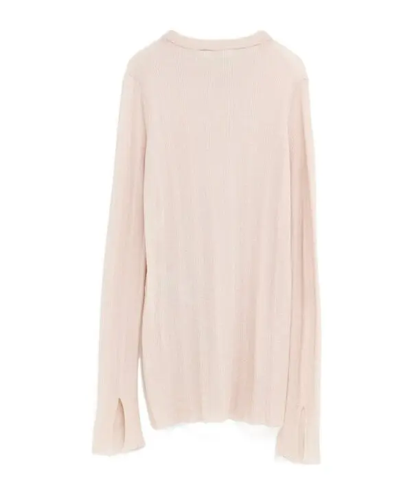 JIL SANDER Fine-ribbed Long Sleeve Top