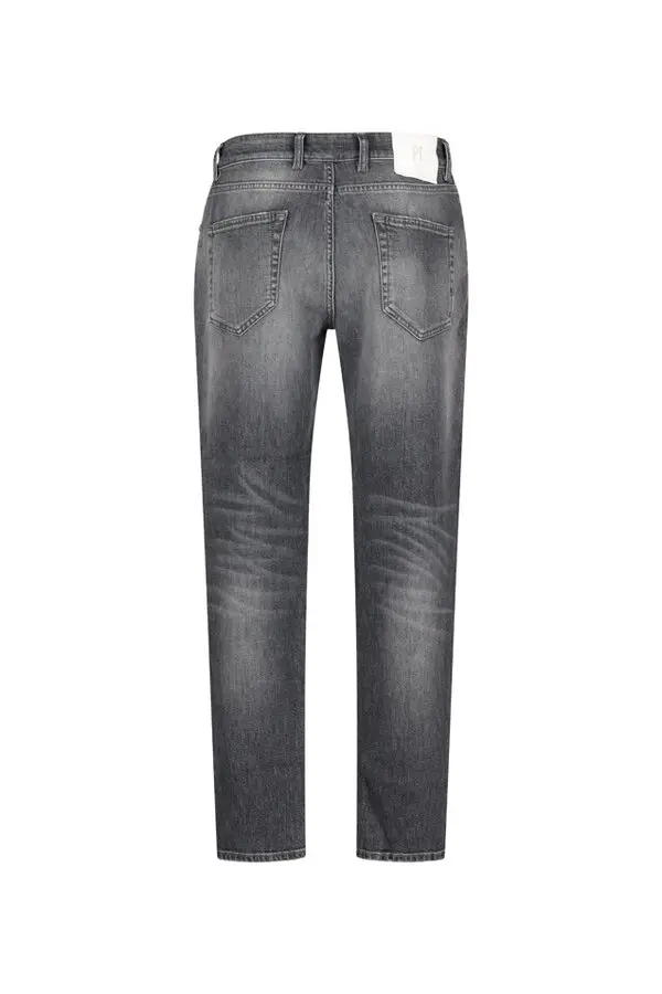 PT TORINO Slim-cut Mid-rise Jeans With Logo Patch - Black