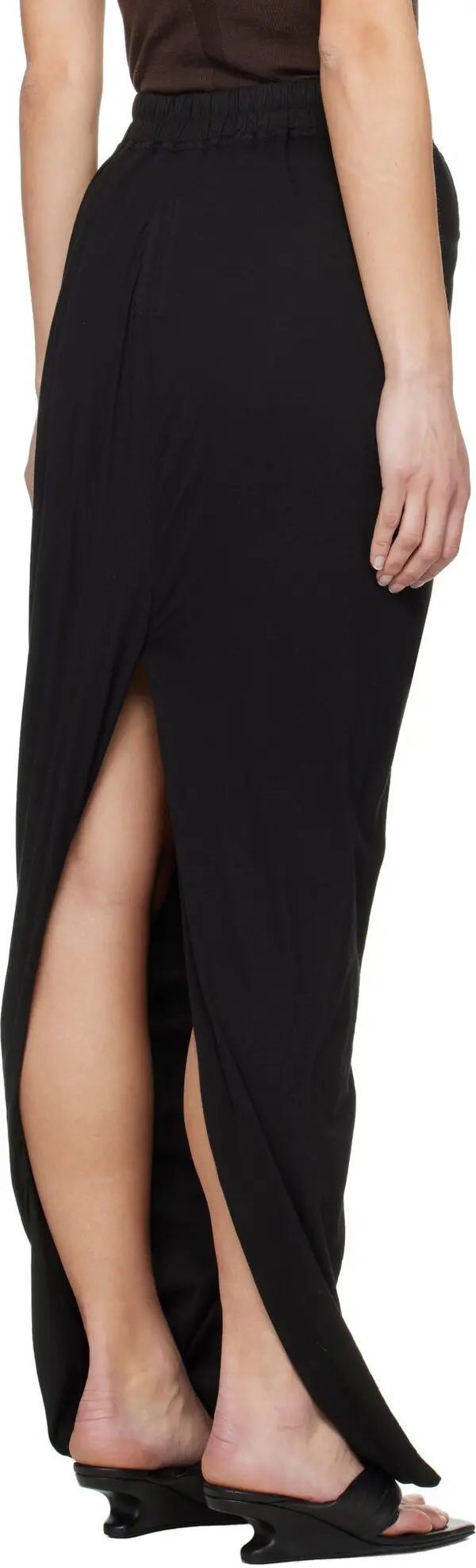 Rick Owens Pillar Drawstring Maxi Skirt - Black