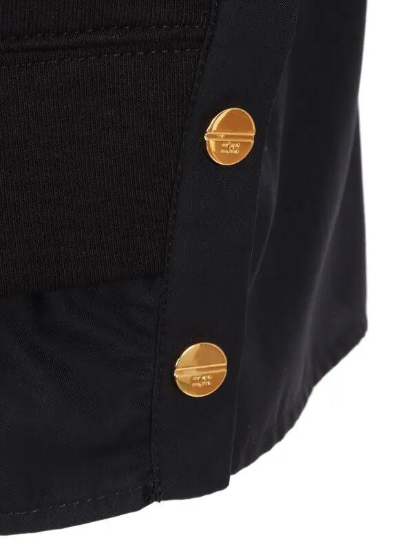 Elisabetta Franchi Cropped T-shirt With Button Details
