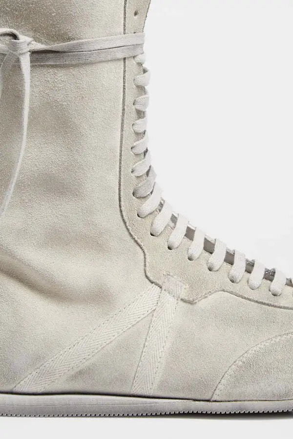 ANN DEMEULEMEESTER Fides High-top Boxing Sneakers - Chalk