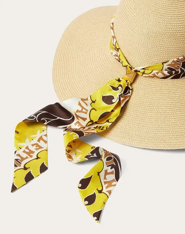 Valentino Garavani Roman Stud Wrapped Sun Hat