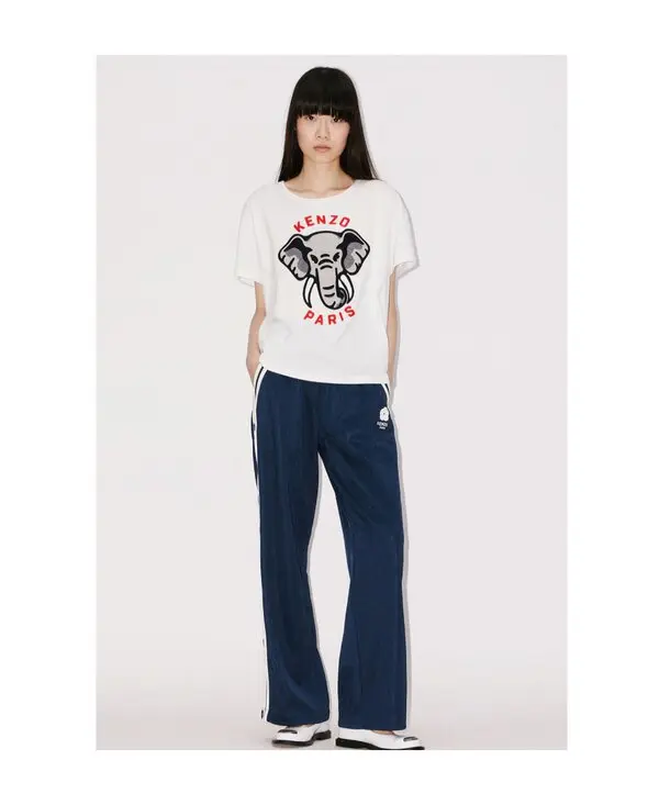 Kenzo Elephant Embroidered Crewneck T-shirt