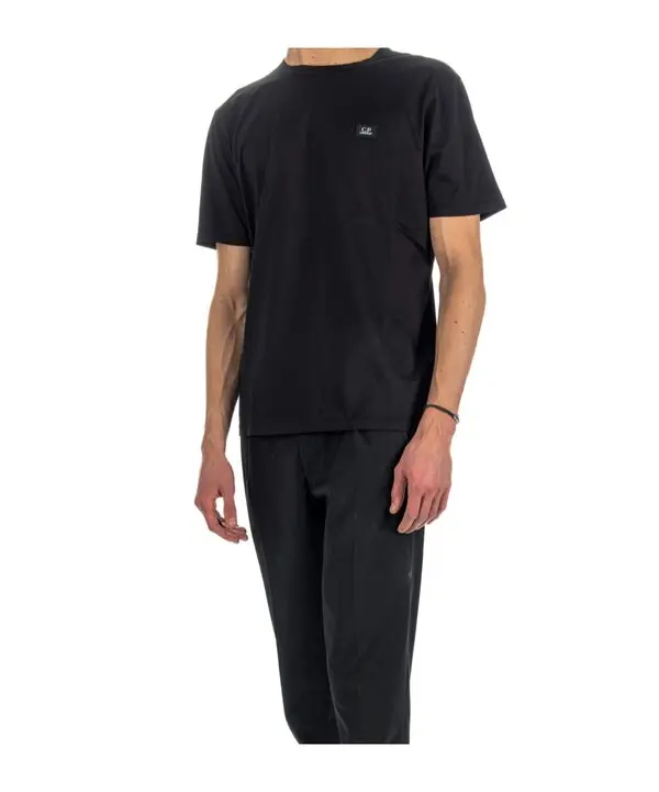 C.P. COMPANY Logo Patch Crewneck T-shirt - Black