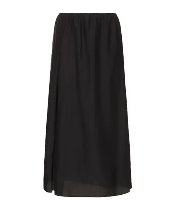 Loulou De Saison Carmen Pleated Midi Skirt - Black