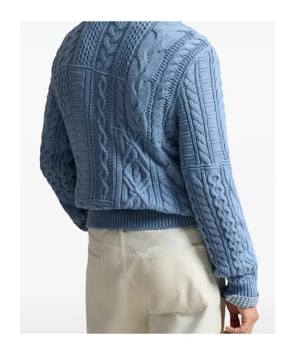 Polo Ralph Lauren Flag Motif Cable Knit Sweater