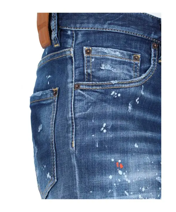Dsquared2 Distressed Slim Jeans - Blue