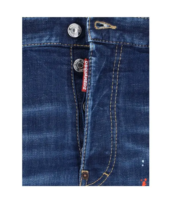 Dsquared2 Distressed Slim Jeans - Blue
