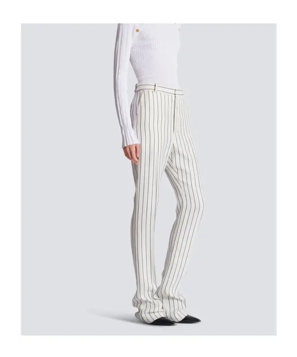 Balmain Straight-leg Pinstripe Trousers