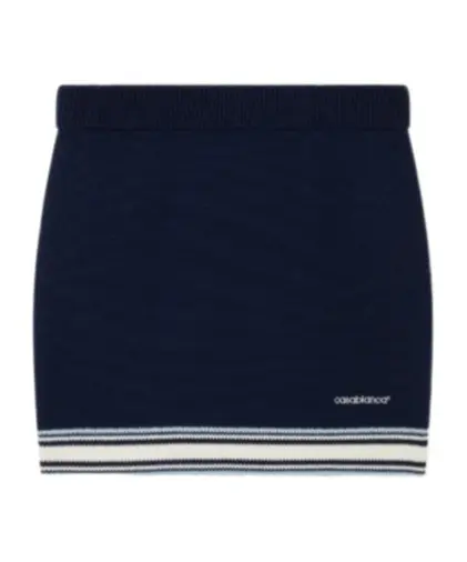 Casablanca Striped Tennis Skirt - Black