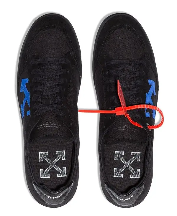 Off-White Logo Low-top Casual Sneakers - Black