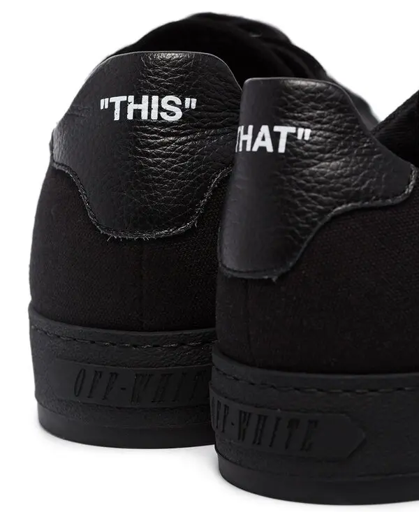 Off-White Logo Low-top Casual Sneakers - Black