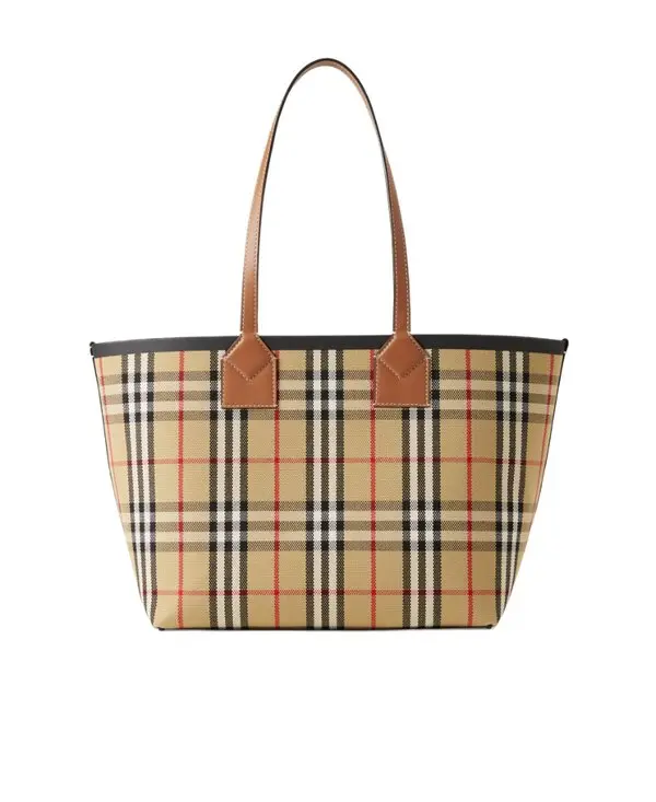 Burberry Checked Small Tote Bag