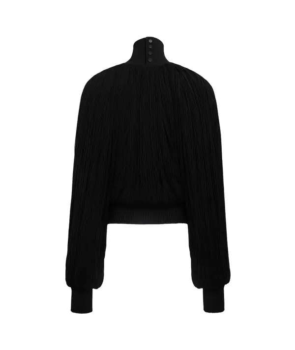 Alaïa High-neck Knitted Sweater With Cut-out Details