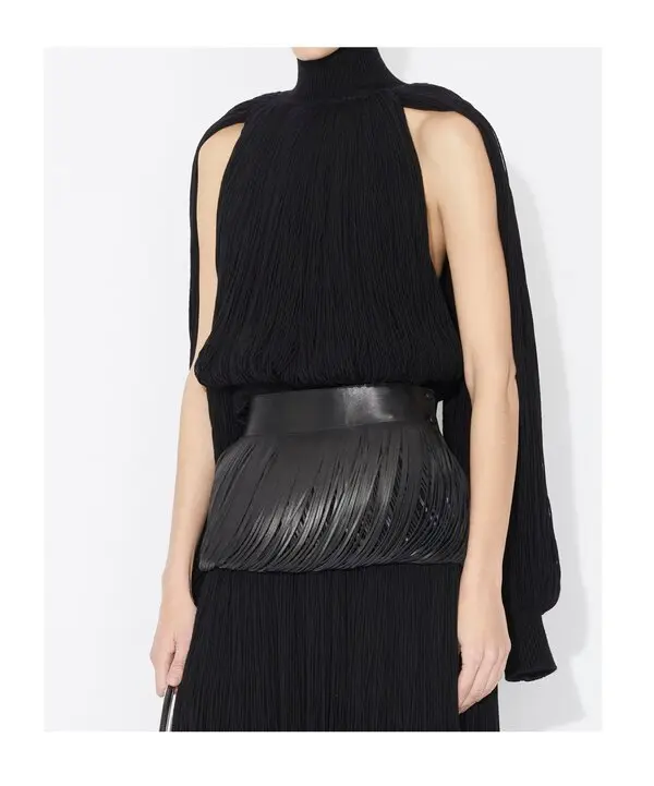 Alaïa High-neck Knitted Sweater With Cut-out Details