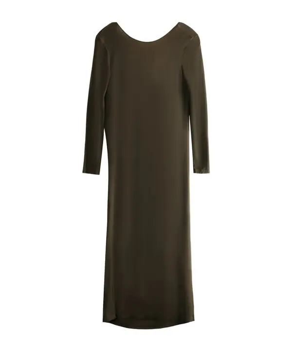 UMA WANG Long Sleeve Maxi Dress - Black