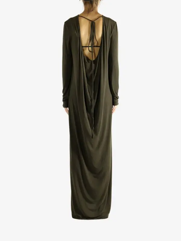 UMA WANG Long Sleeve Maxi Dress - Black