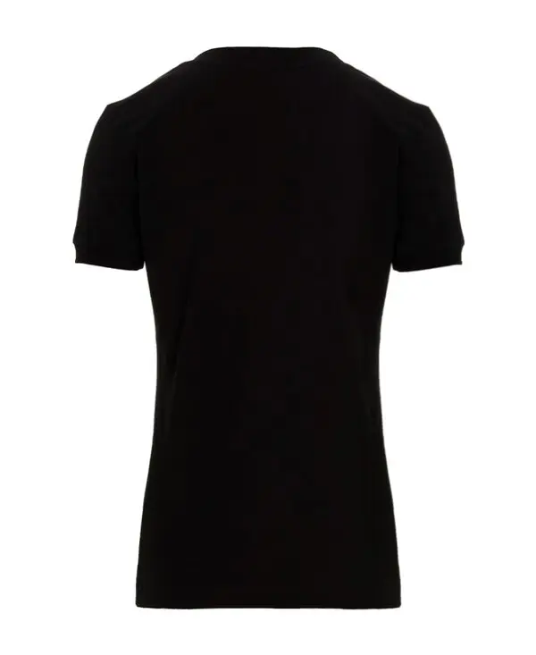 Dolce & Gabbana Logo Embellished Round Neck Top