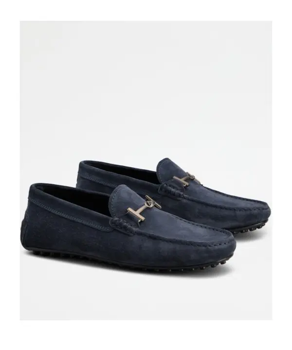 TOD'S City Gommino Driving Loafers With Logo Detail - Black