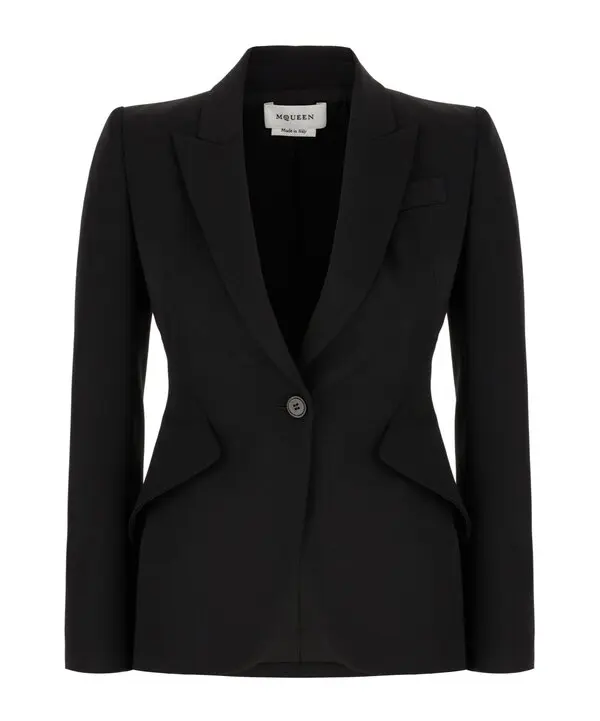 Alexander McQueen Wool Single-breasted Blazer - Black