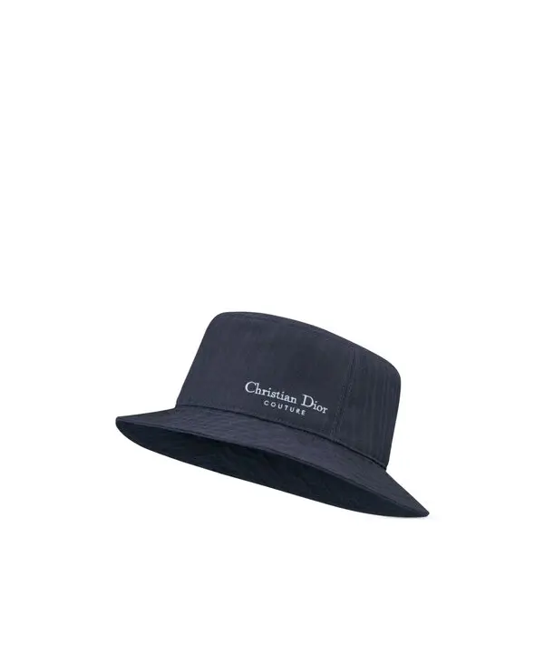 Dior Couture Embroidered Bucket Hat - Black